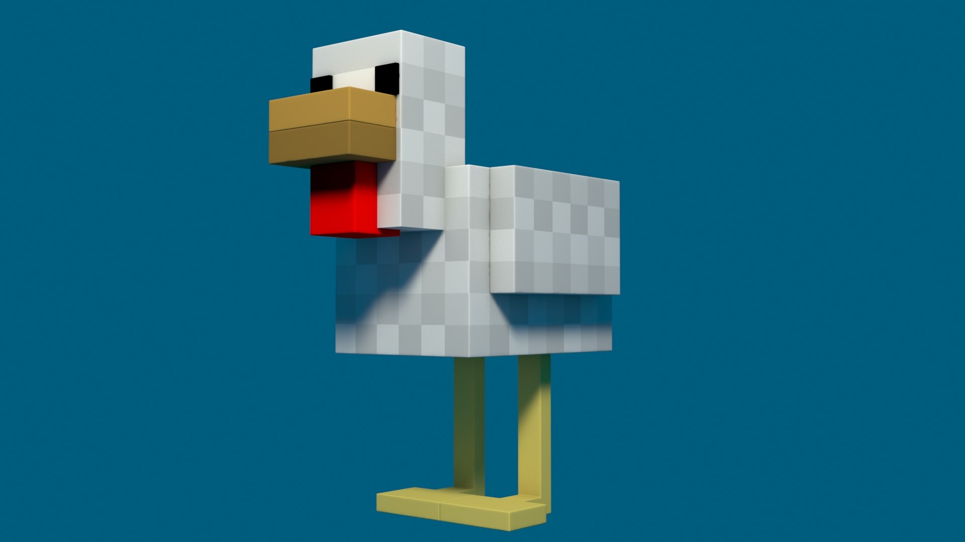 3D Model Minecraft Chicken Rigged - TurboSquid 1458954