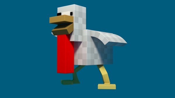 modelo 3d Modelo de pollo de Minecraft amañado - TurboSquid 1458954