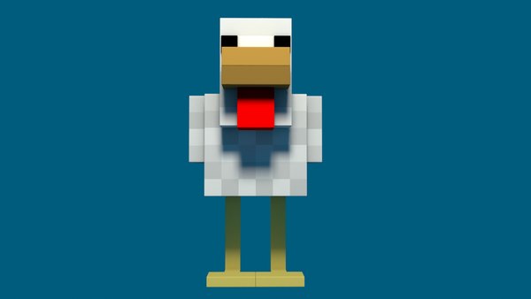 modelo 3d Modelo de pollo de Minecraft amañado - TurboSquid 1458954
