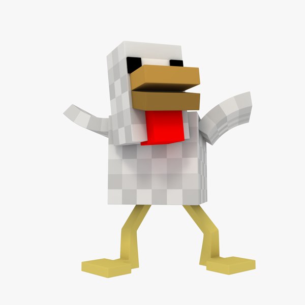 modelo 3d Modelo de pollo de Minecraft amañado - TurboSquid 1458954
