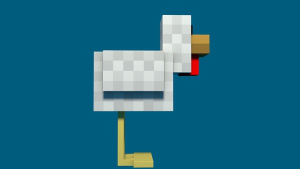 modelo 3d Modelo de pollo de Minecraft amañado - TurboSquid 1458954