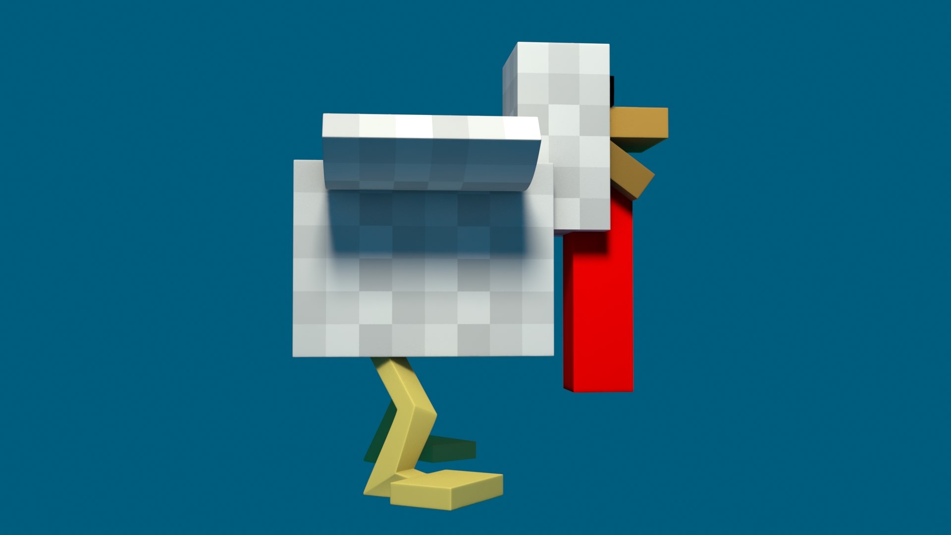 3D Model Minecraft Chicken Rigged - TurboSquid 1458954