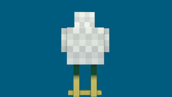 modelo 3d Modelo de pollo de Minecraft amañado - TurboSquid 1458954