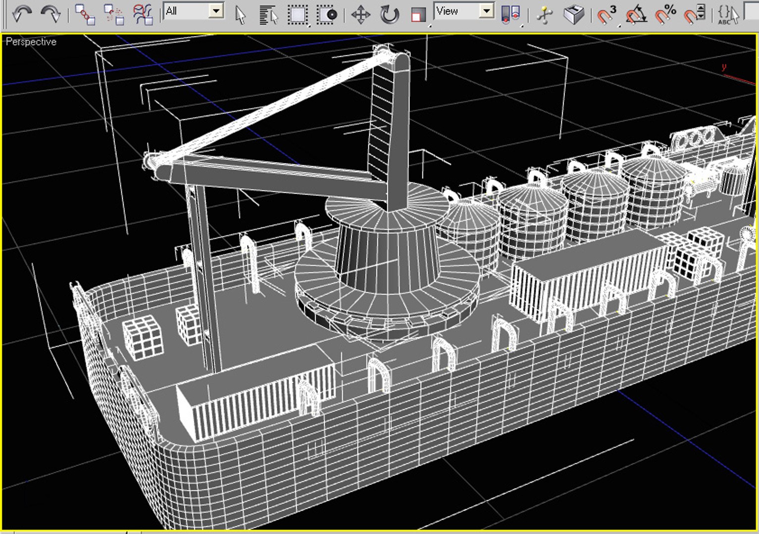 3d model industrial ship