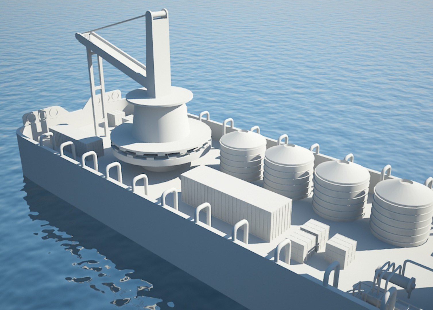 3d model industrial ship