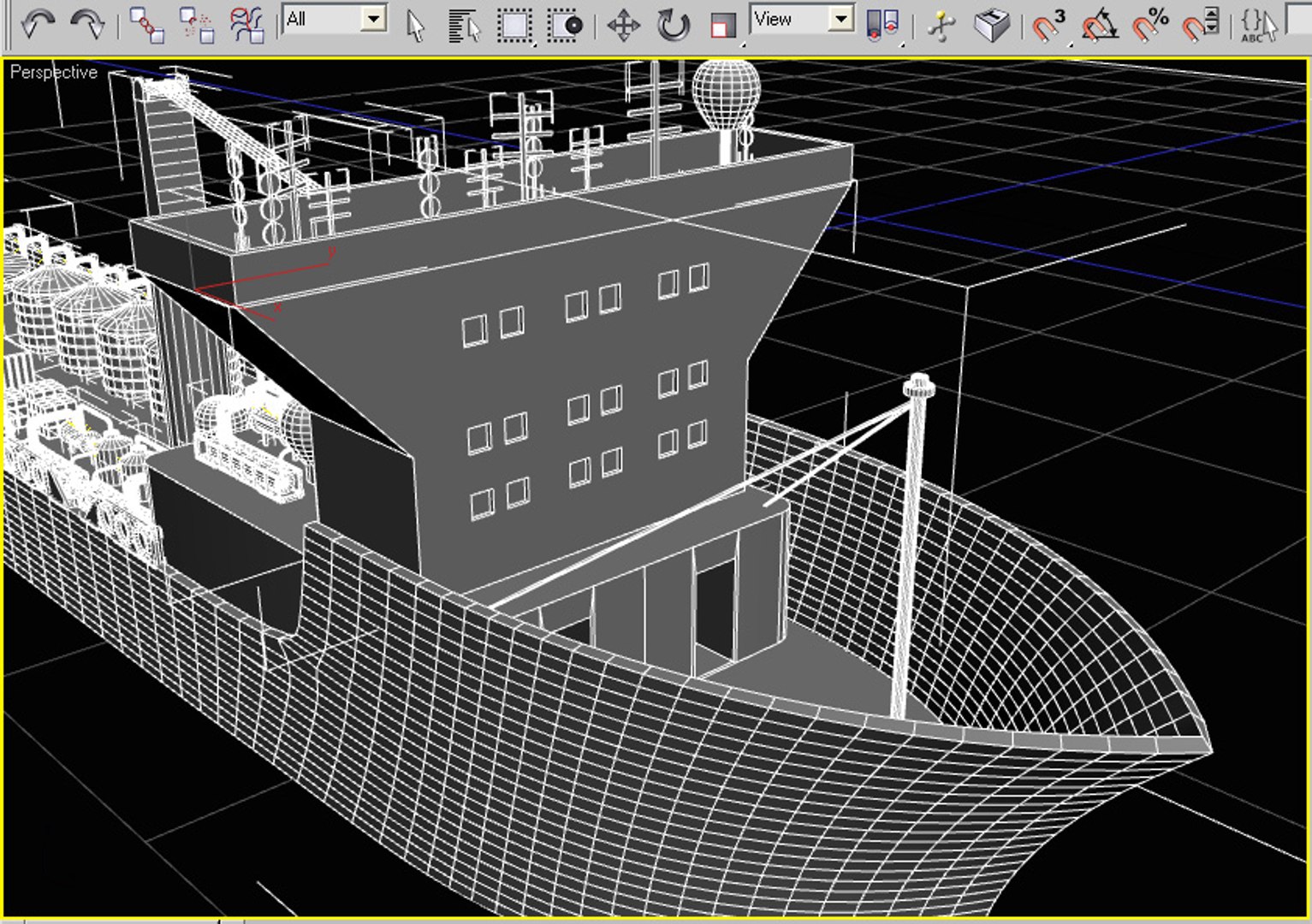 3d model industrial ship