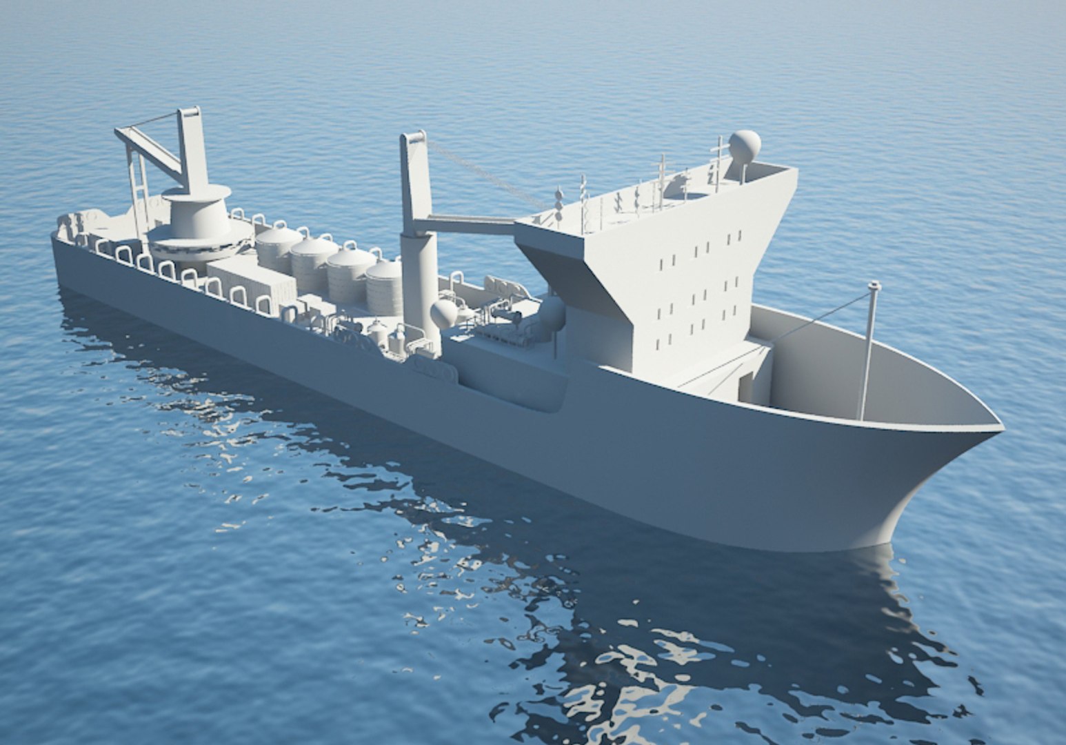 3d model industrial ship