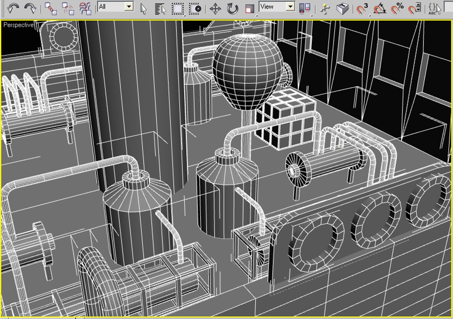 3d model industrial ship