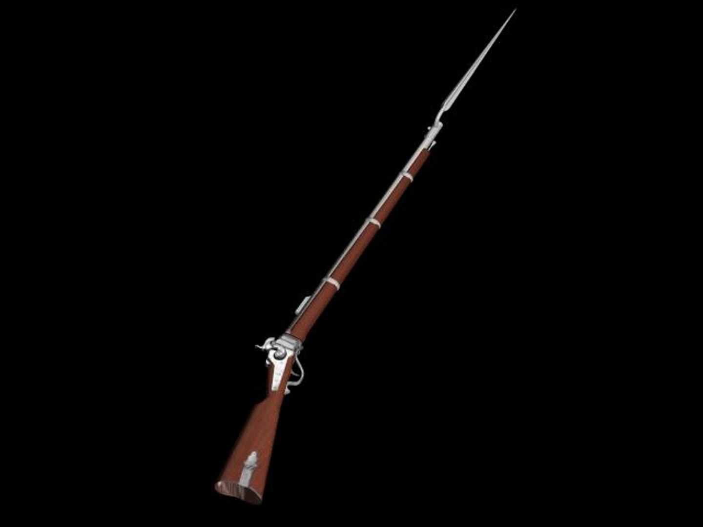 3d Model Sharps Rifle