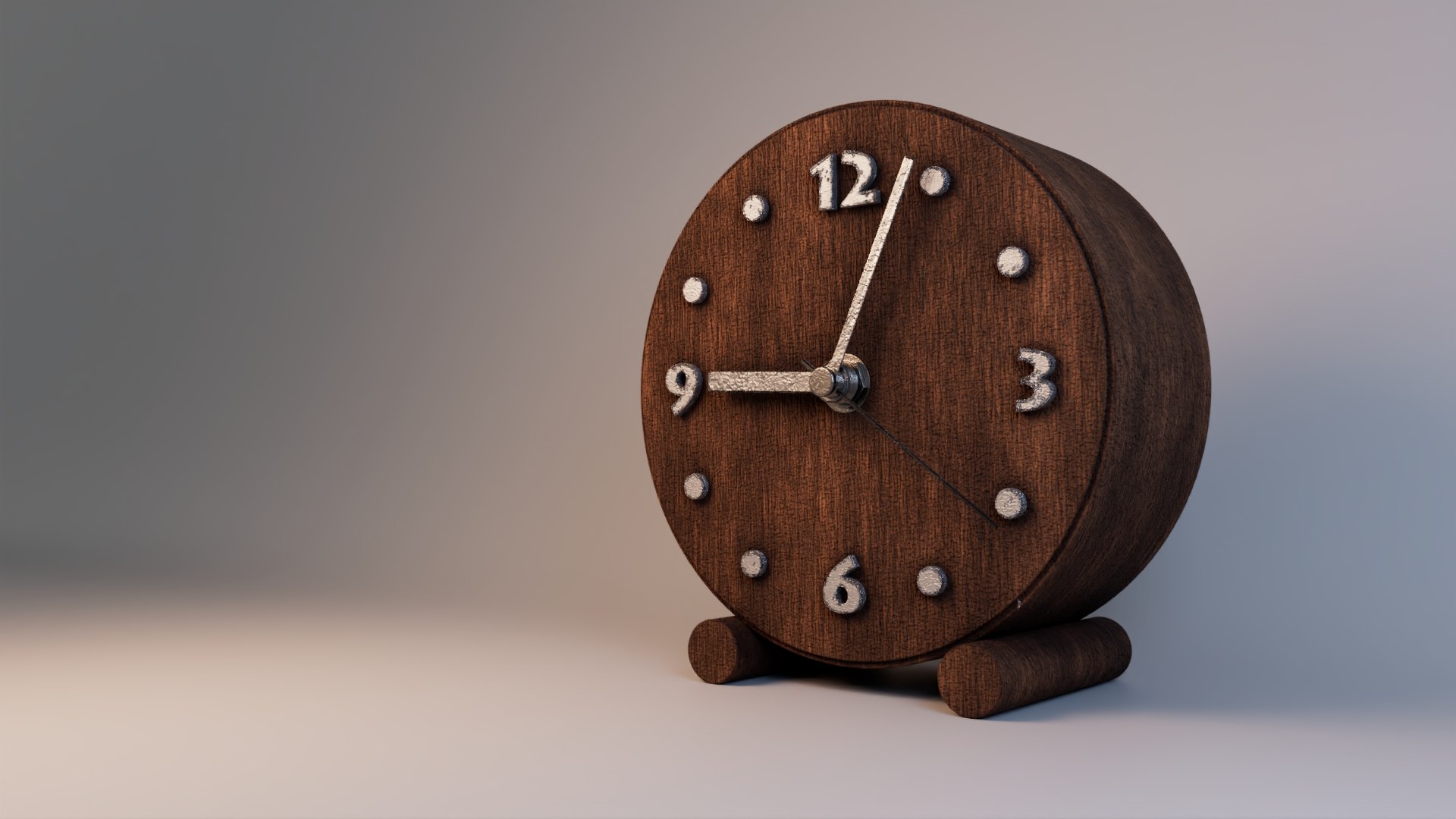 Wooden Desk Clock 3D Model - TurboSquid 2225280