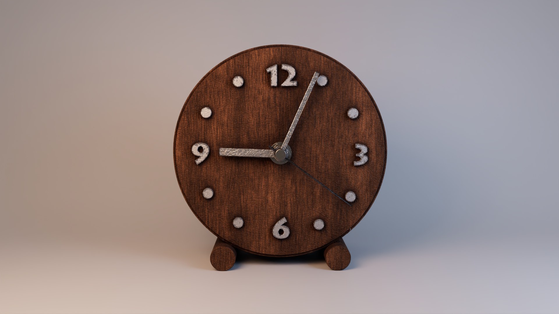 Wooden Desk Clock 3D Model - TurboSquid 2225280