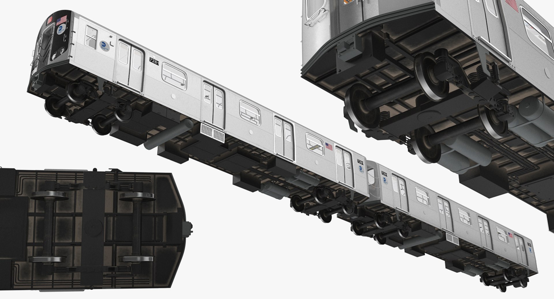 Subway Trains 3D Model - TurboSquid 1290128