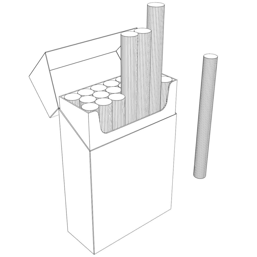 3D Model Cigarette Pack - TurboSquid 1299228
