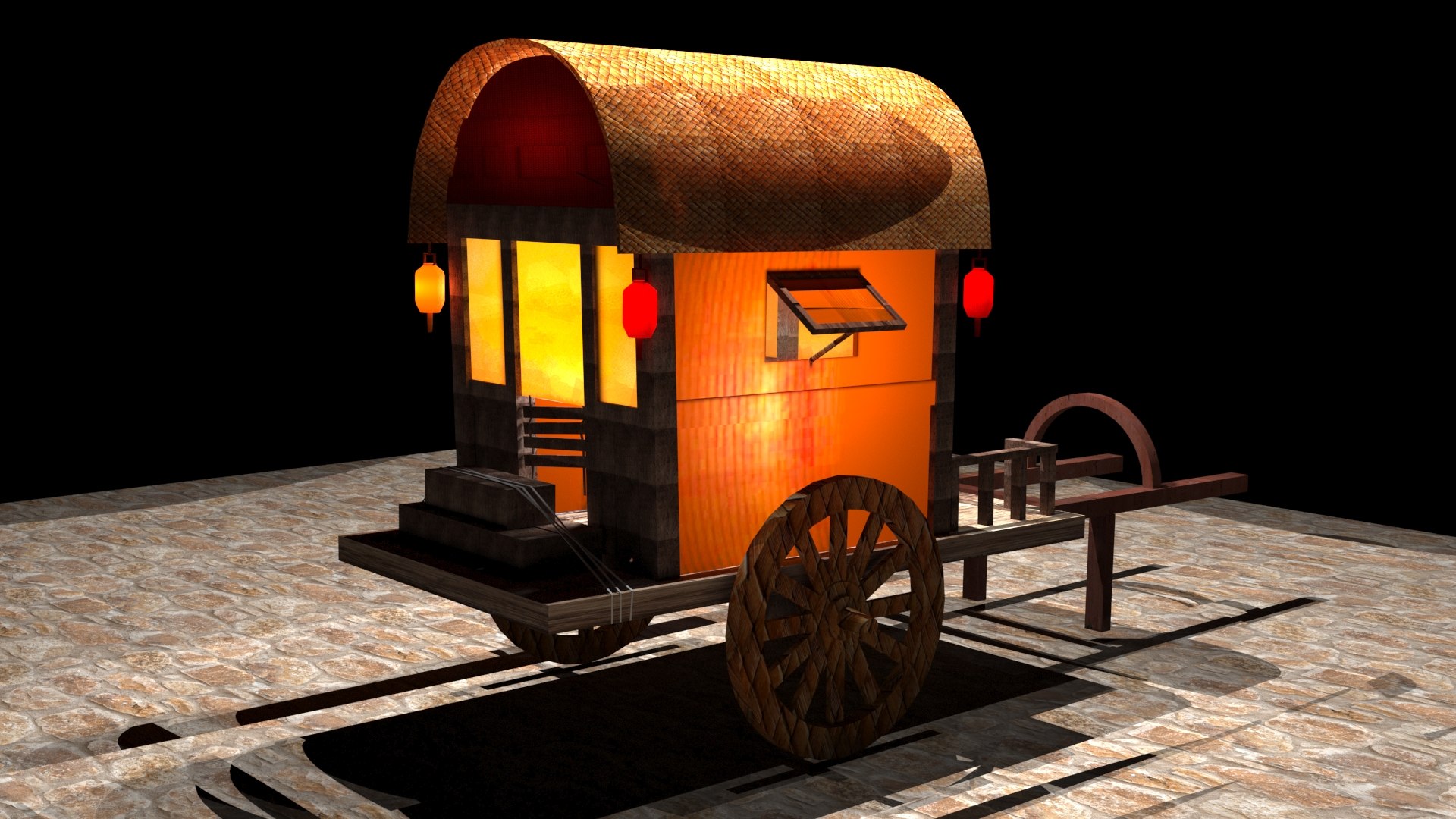 Chinese Carriage 3D Model - TurboSquid 1874616