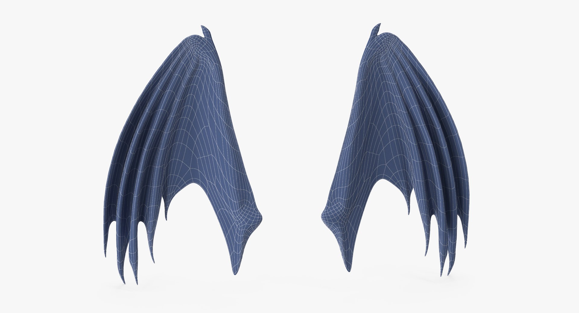 Green Closed Dragon Wings C4d