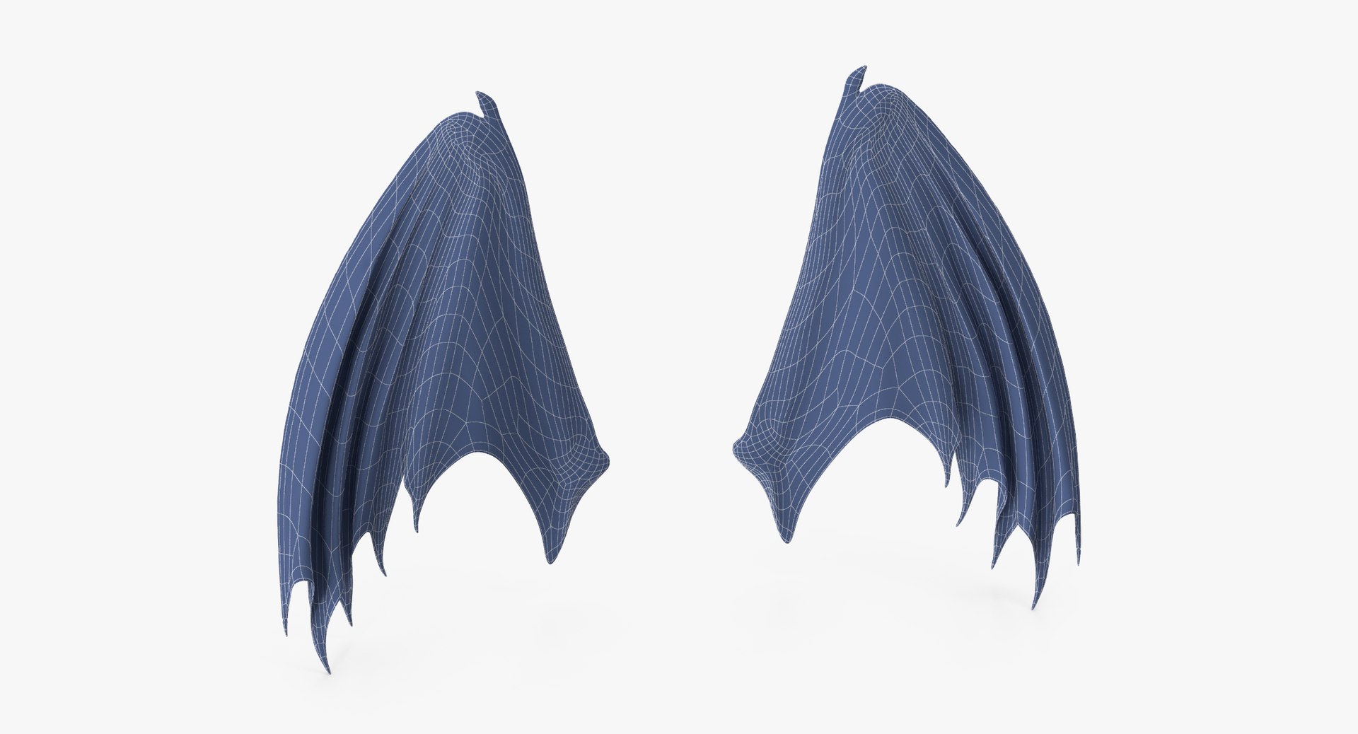 Green Closed Dragon Wings C4d