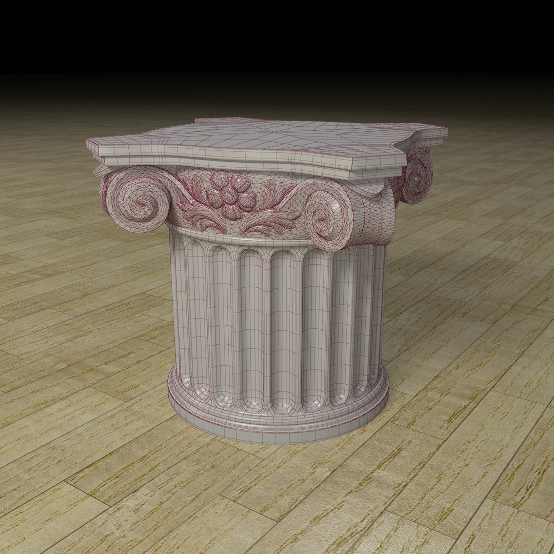 3d Model Pedestal Antique