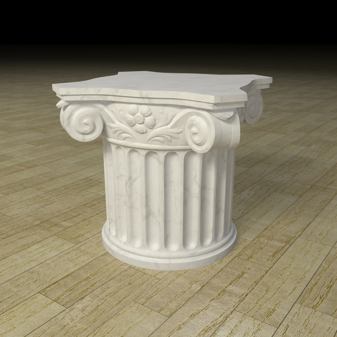 3d Model Pedestal Antique