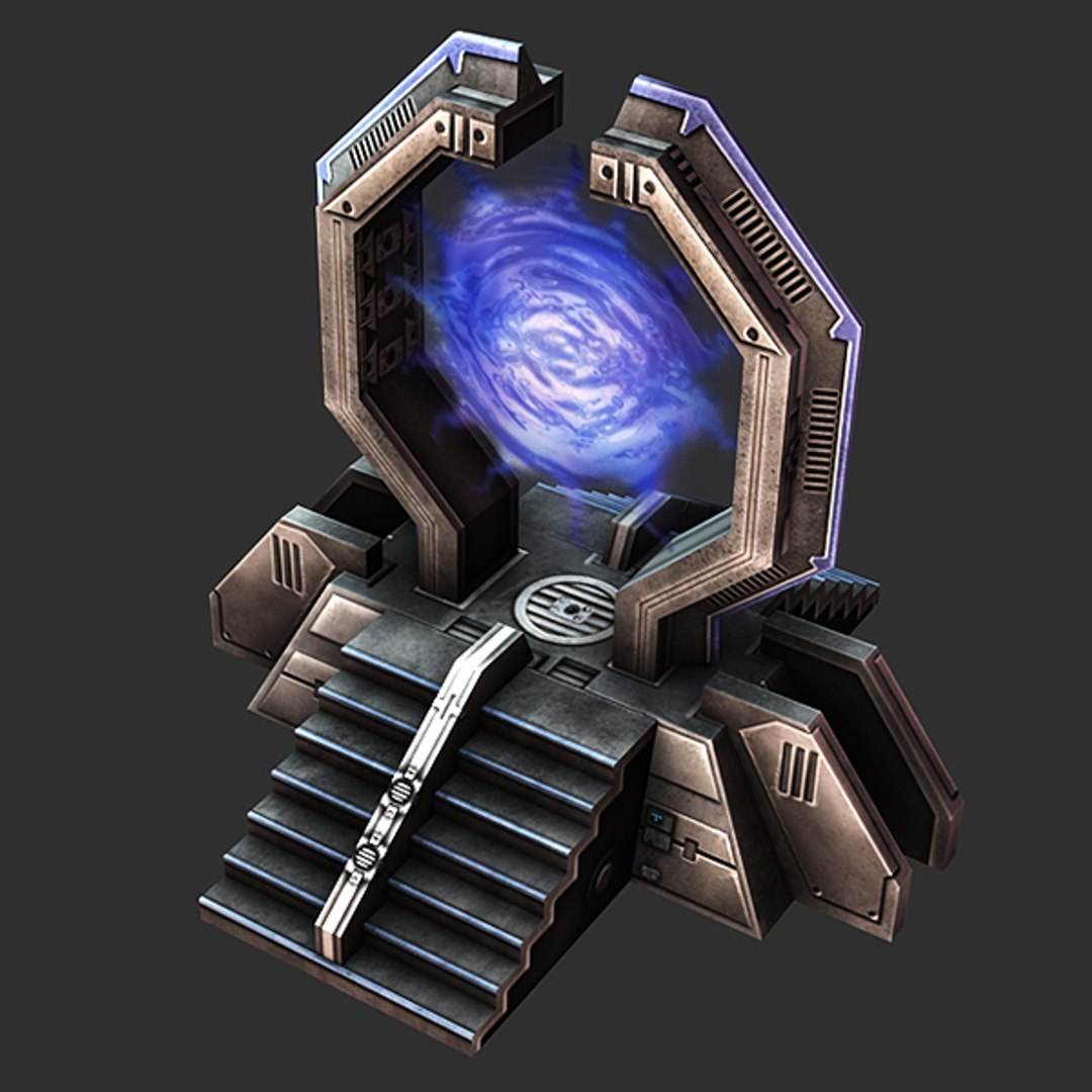 3dsmax Warp Gate Sci-fi