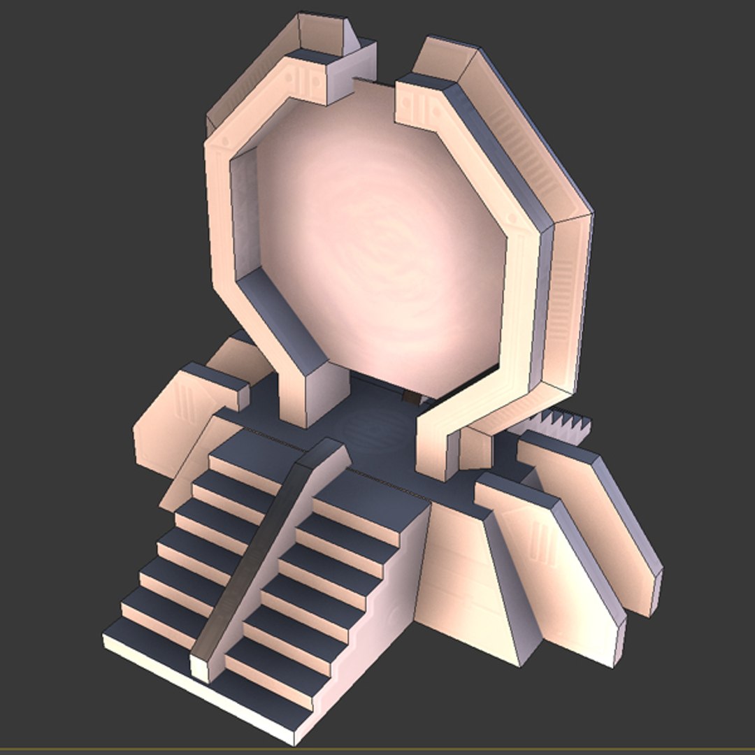 3dsmax Warp Gate Sci-fi
