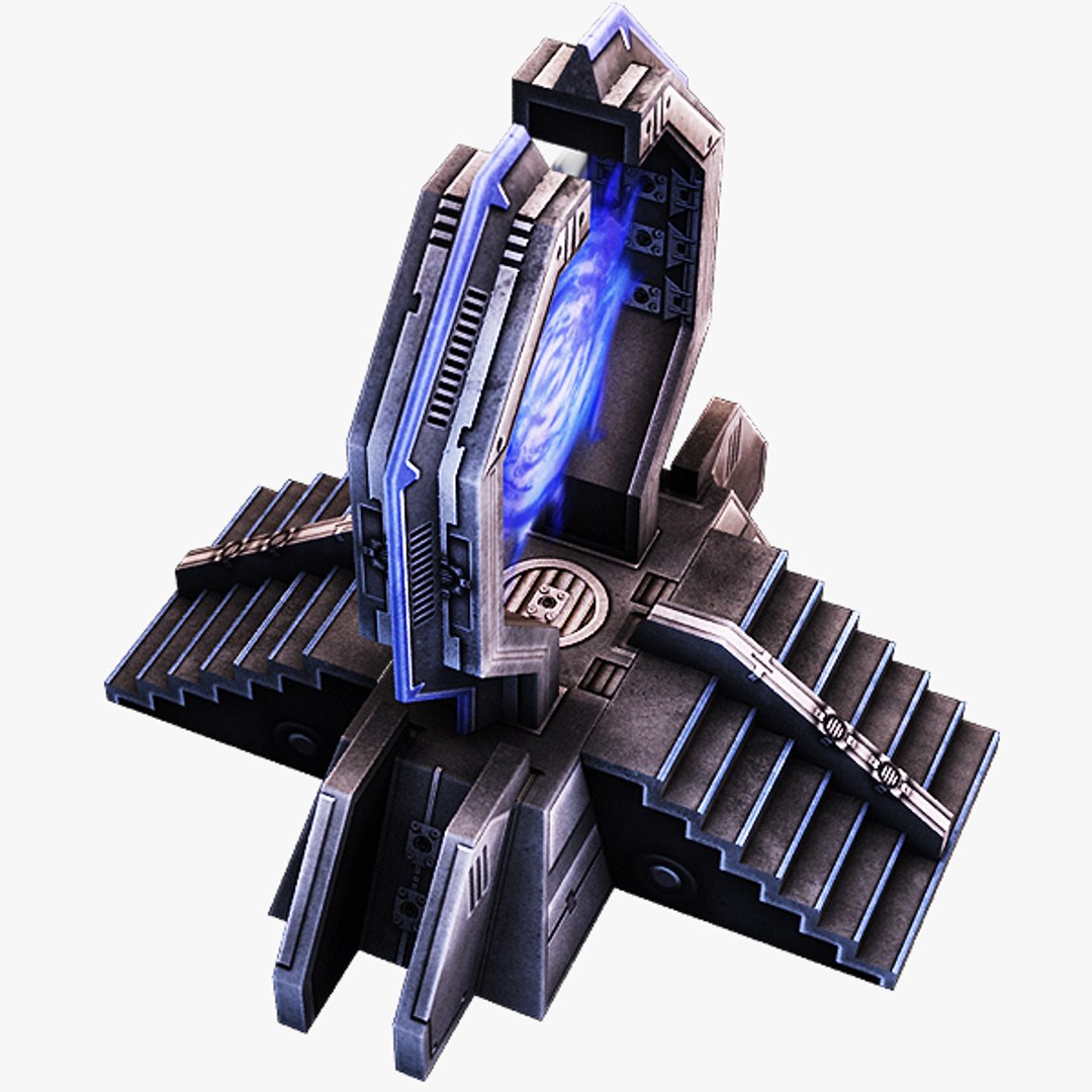 3dsmax Warp Gate Sci-fi