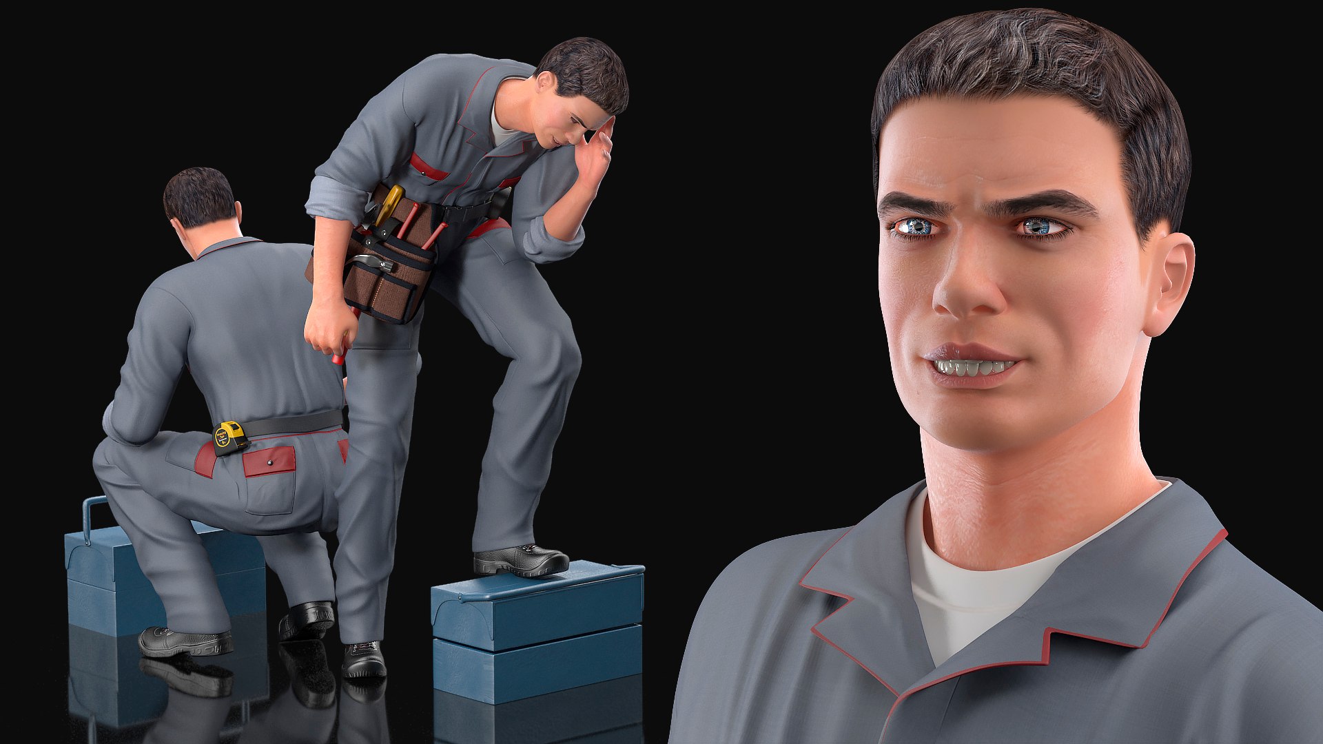 3D locksmith rigged - TurboSquid 1576940