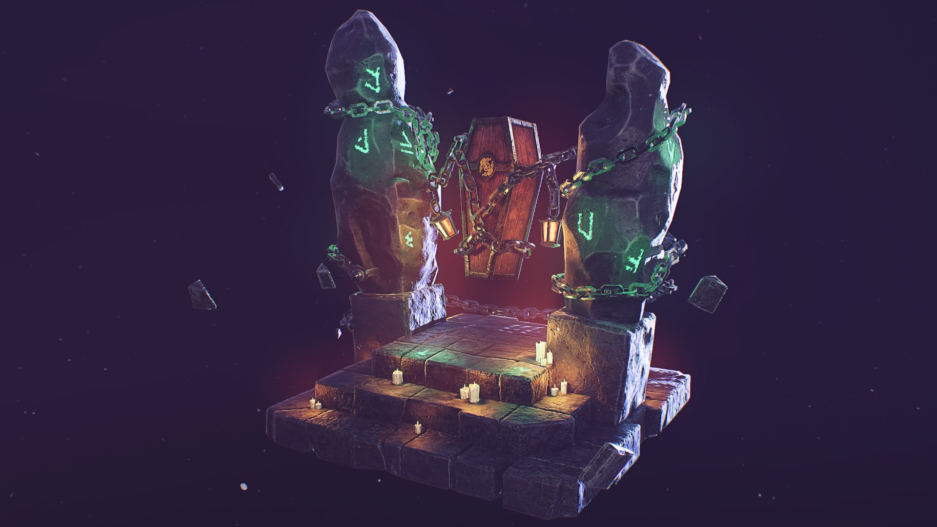 Coffin With Ancient Evil PBR Game Ready 3D Model - TurboSquid 1850827