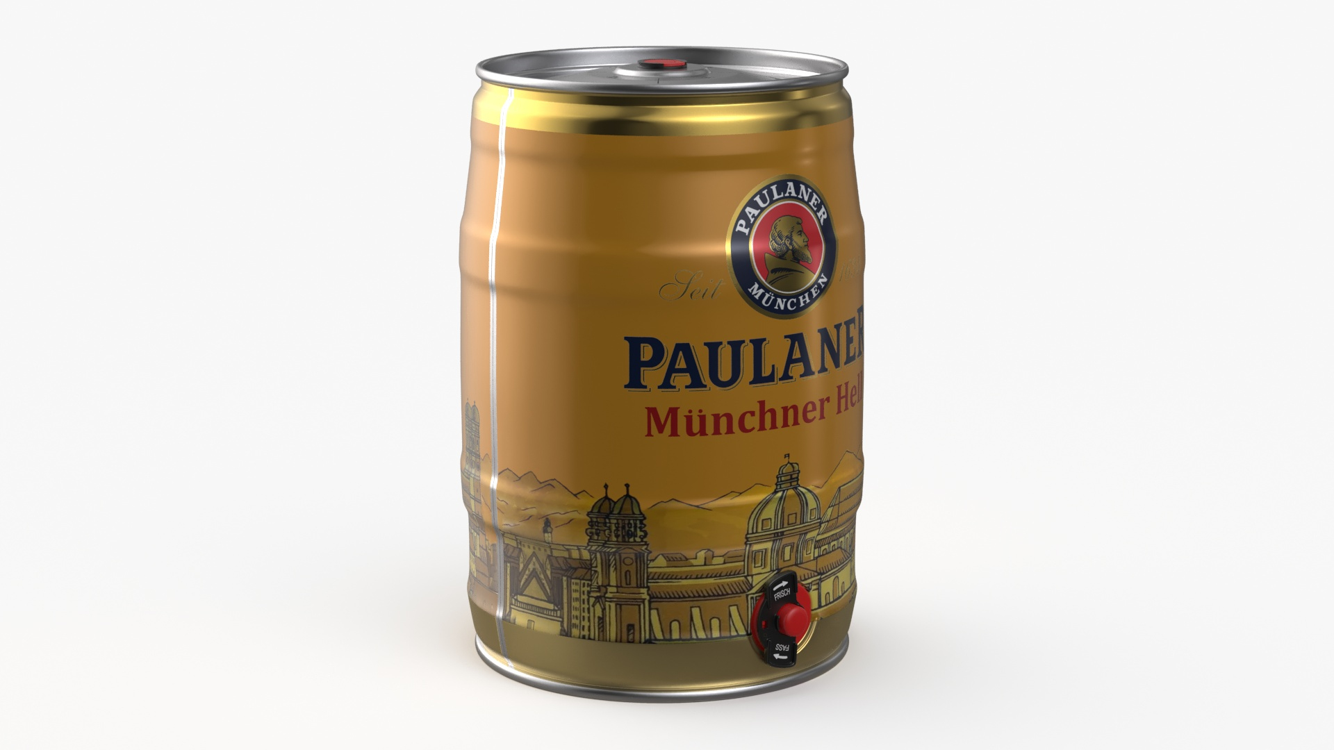 Paulaner Beer 5 Liter Barrel 3D Model - TurboSquid 2276750