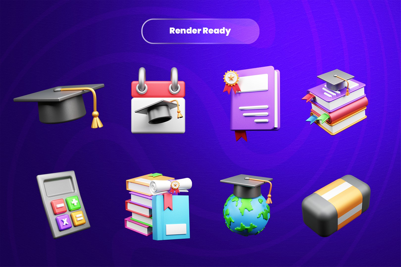 3D Model Teacher Day 3d Illustration Icon Pack - TurboSquid 2275395
