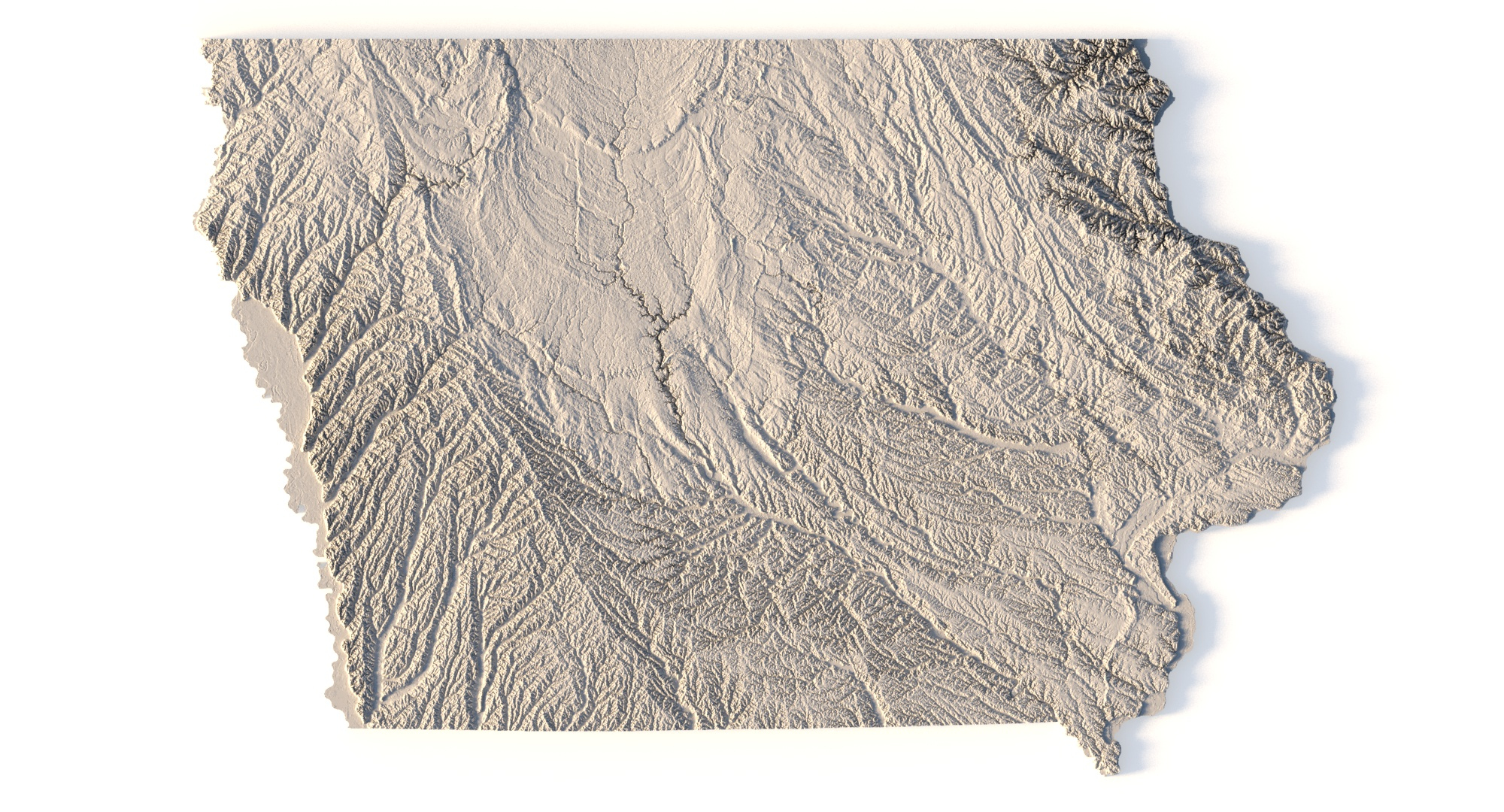 3D State of Iowa 3D print model - TurboSquid 1820340