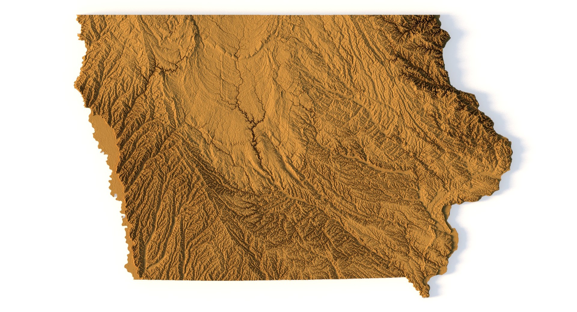 3D State of Iowa 3D print model - TurboSquid 1820340
