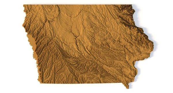 3D State of Iowa 3D print model - TurboSquid 1820340