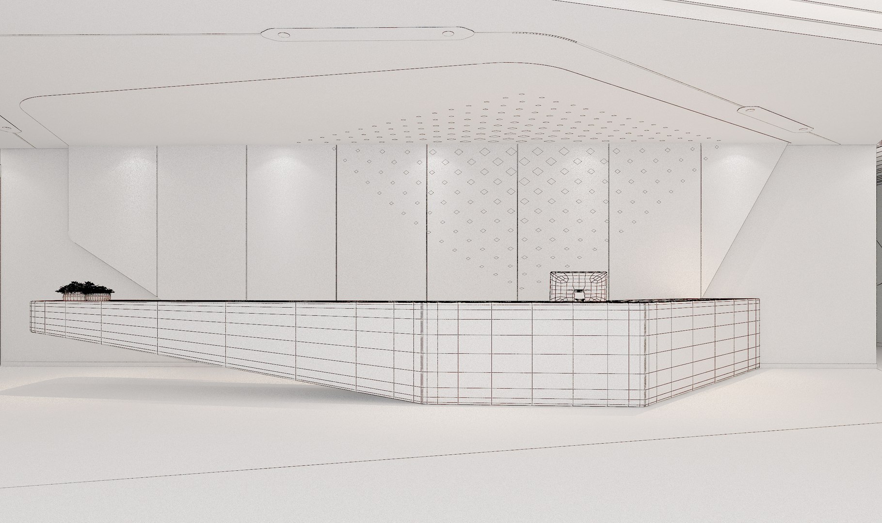 3D Reception Desk - TurboSquid 2357622