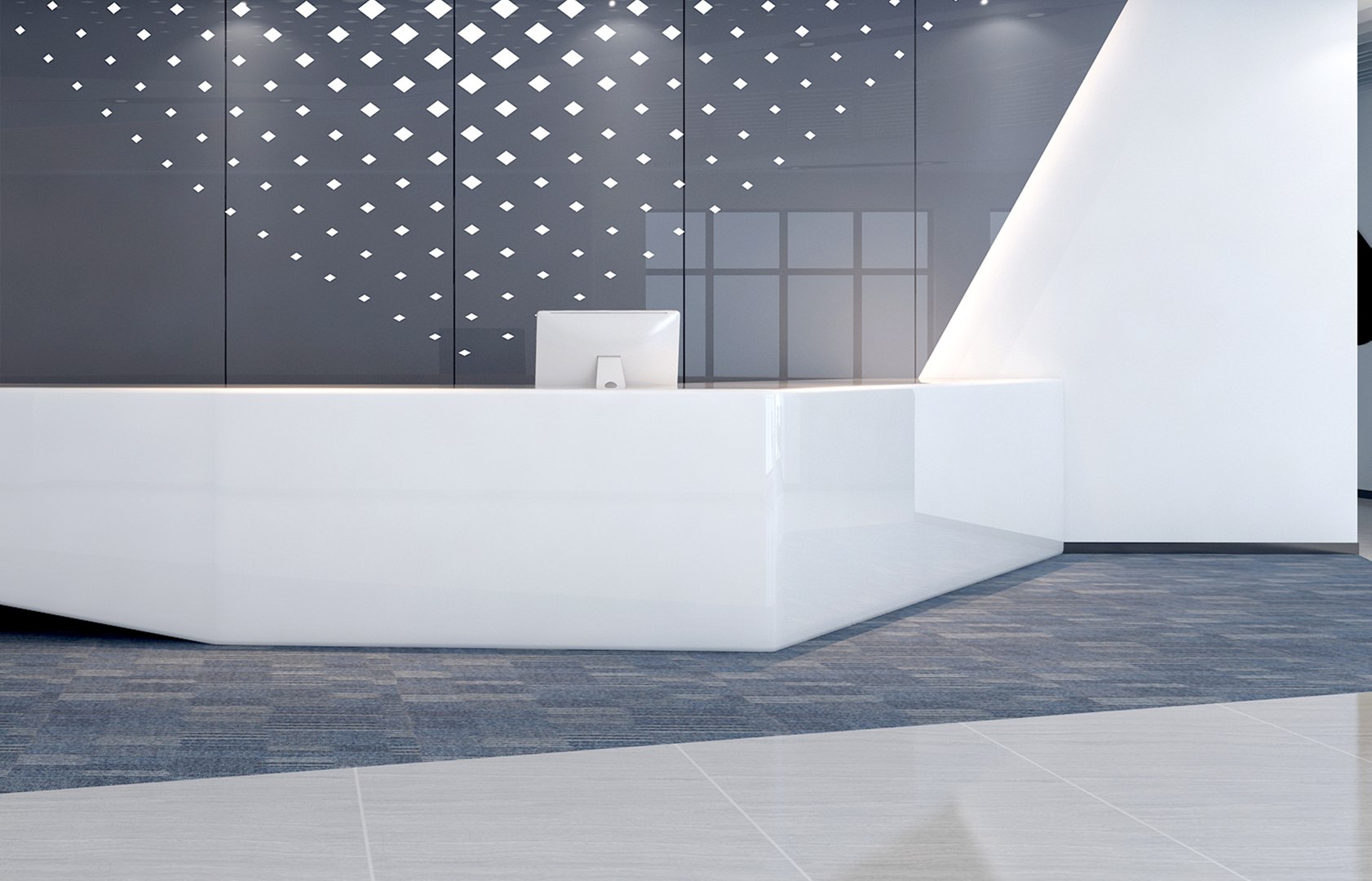 3D Reception Desk - TurboSquid 2357622