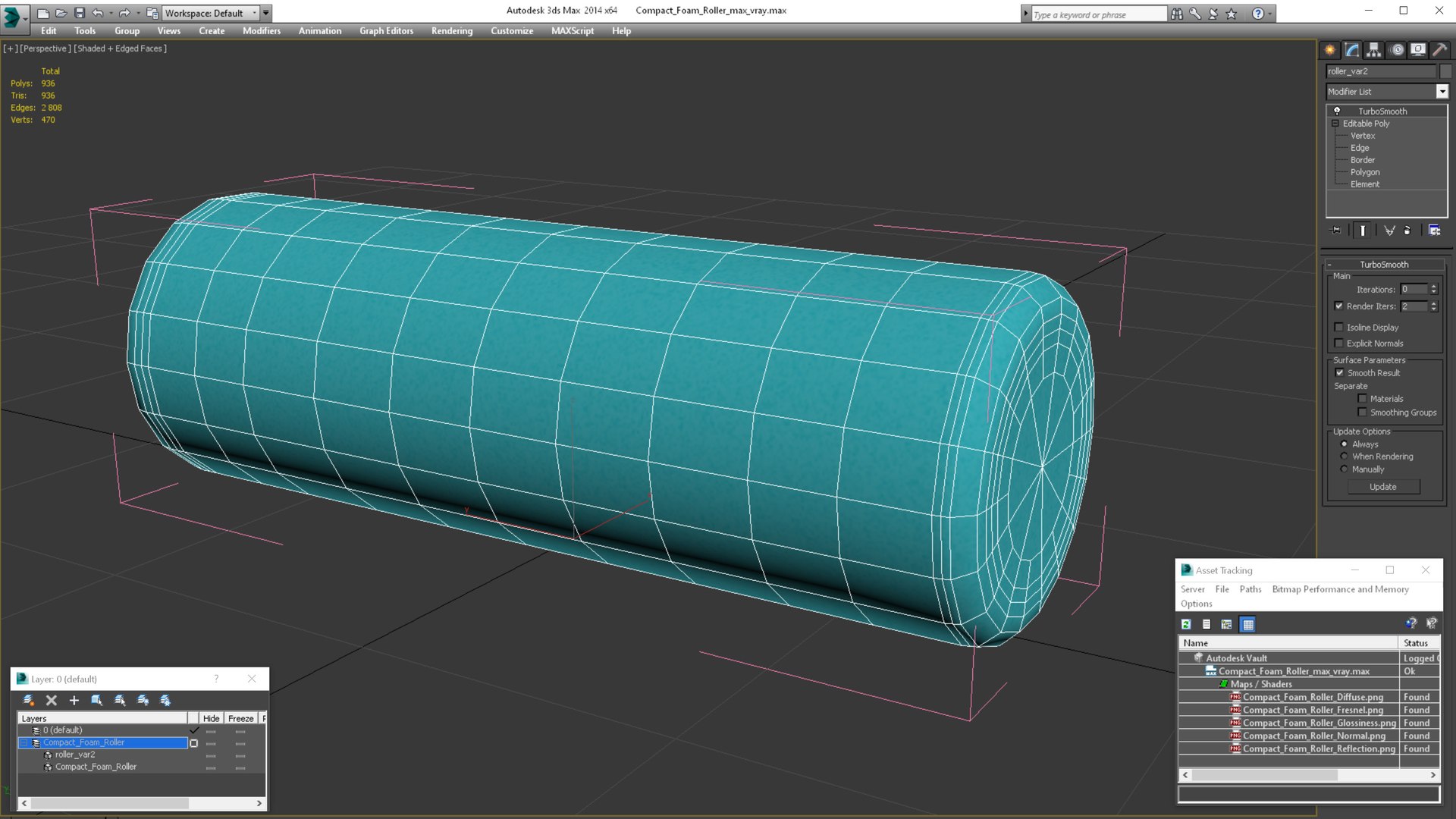 Compact Foam Roller 3D Model - TurboSquid 2031282