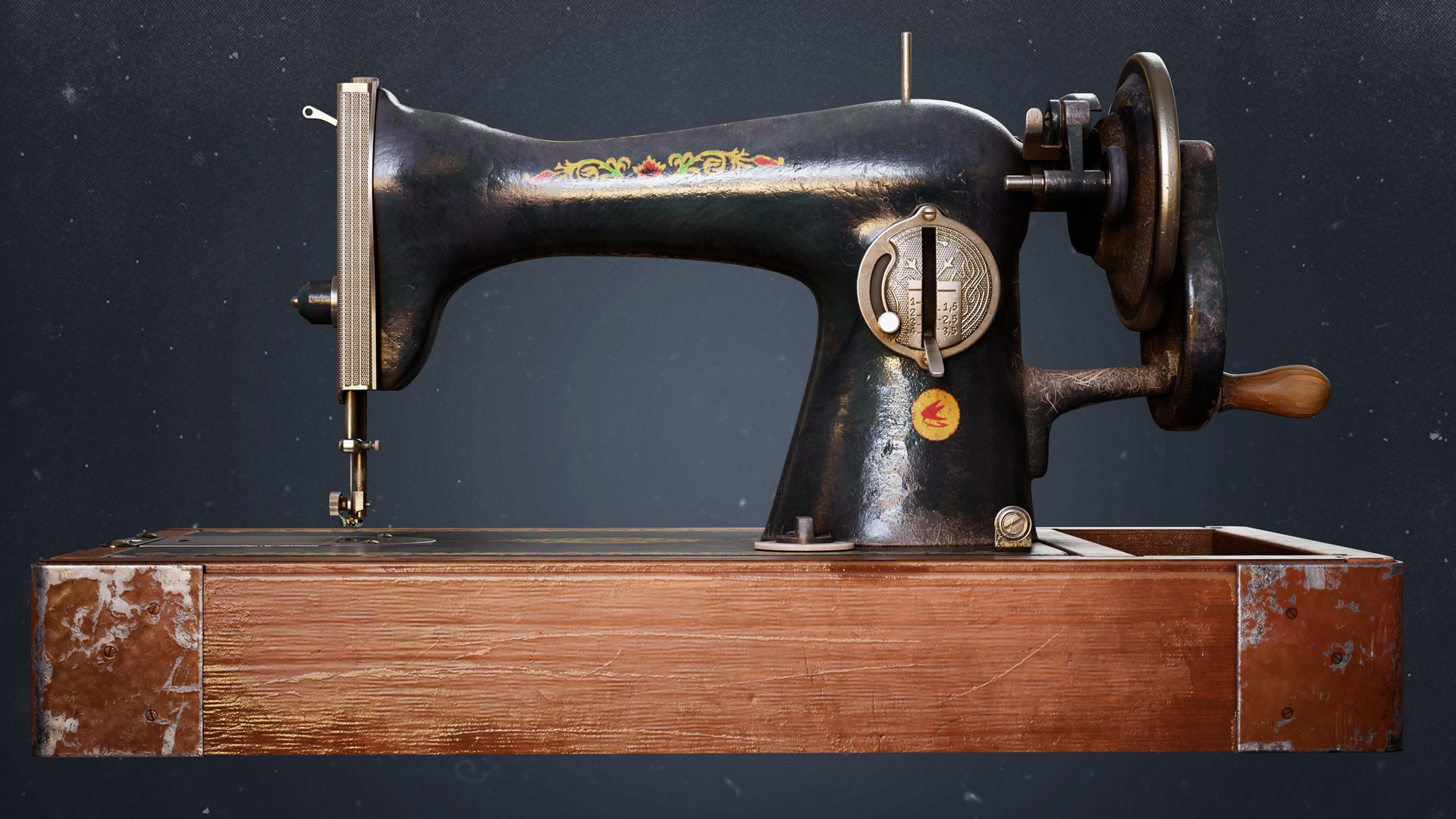 3D Sewing Machine Tool Old Damaged Da1 - TurboSquid 2199116