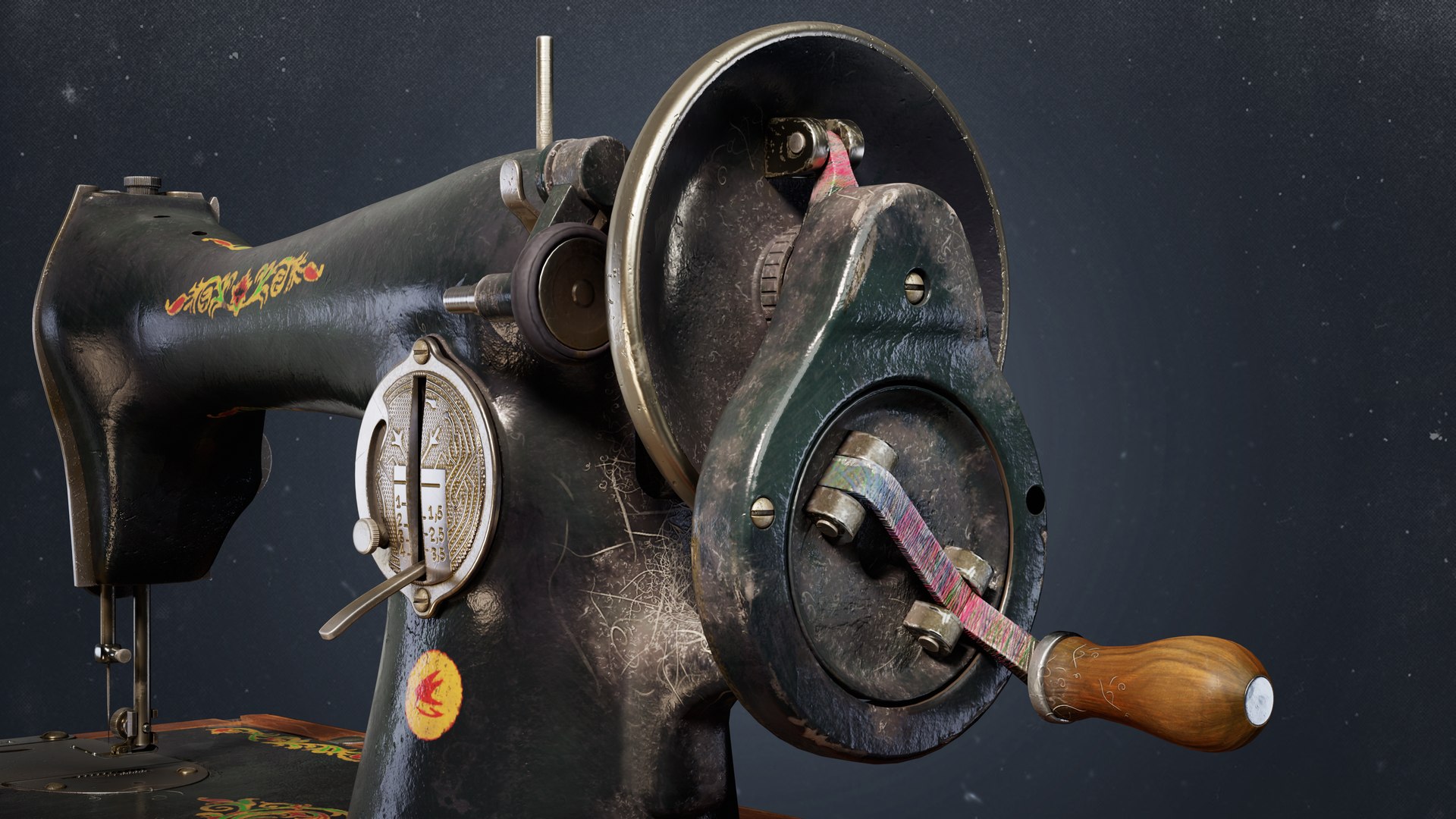 3D Sewing Machine Tool Old Damaged Da1 - TurboSquid 2199116