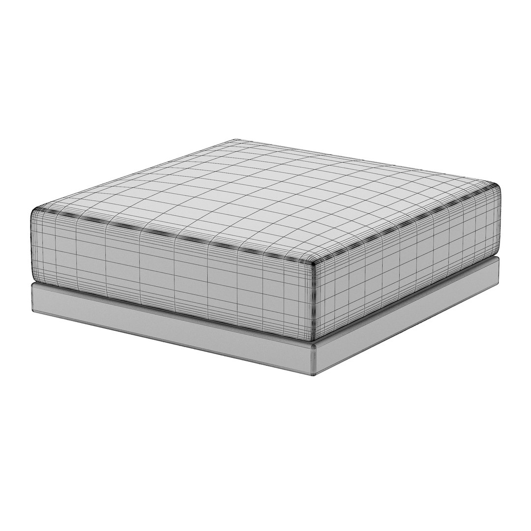 3D CORTONA TEAK MODULAR OTTOMAN - TurboSquid 2058796