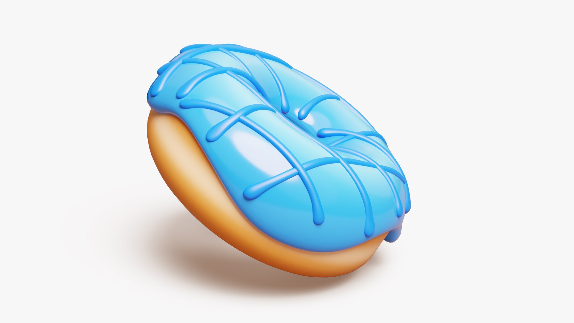 Blue Donut 3D Model - TurboSquid 2351392