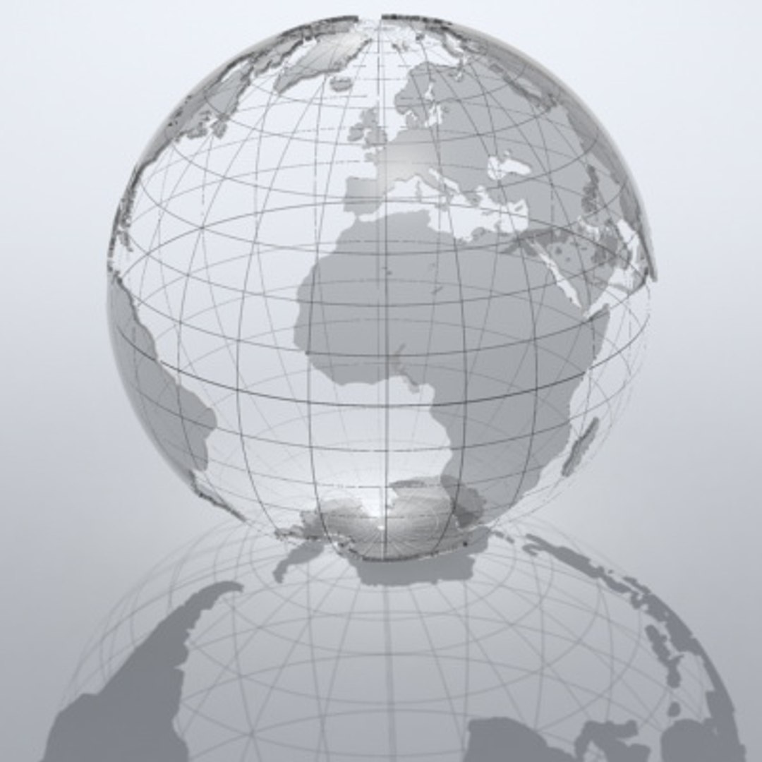 globe continents 3d model