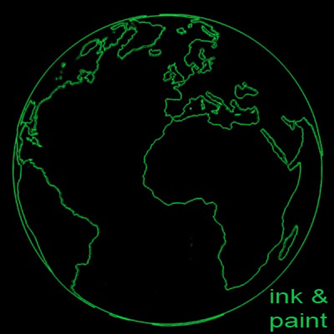 globe continents 3d model