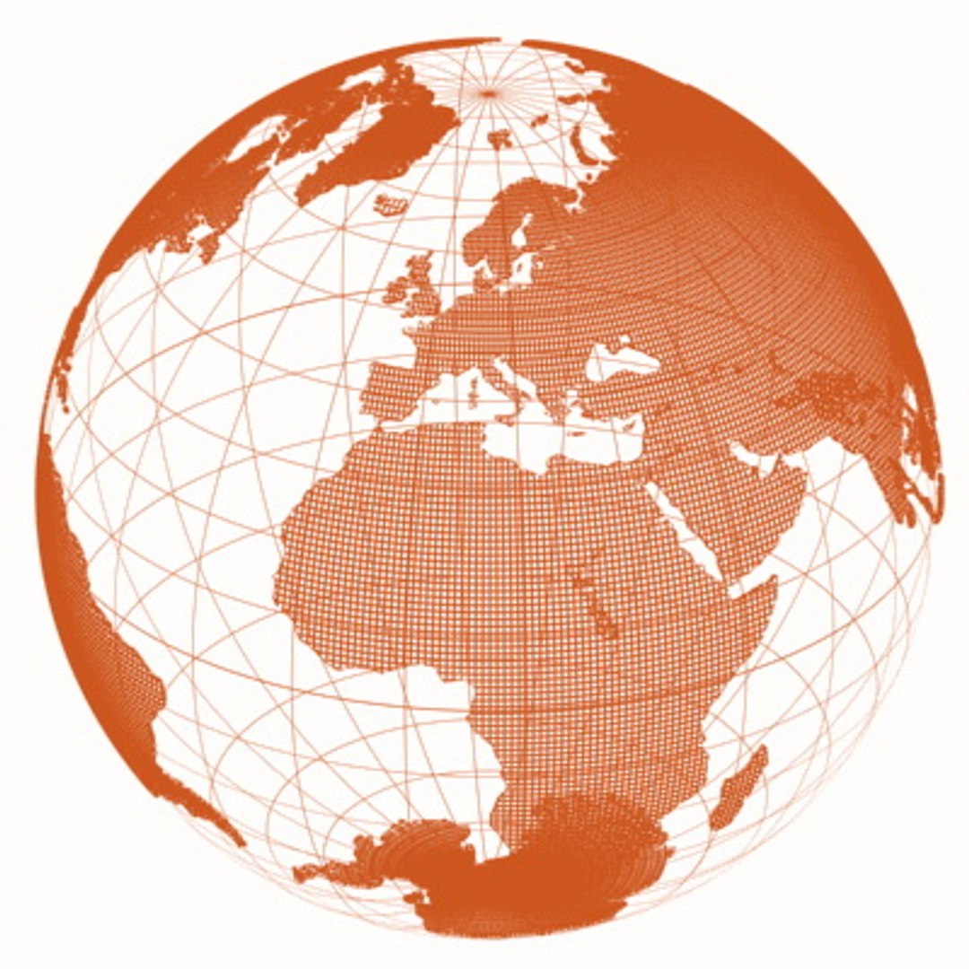 globe continents 3d model