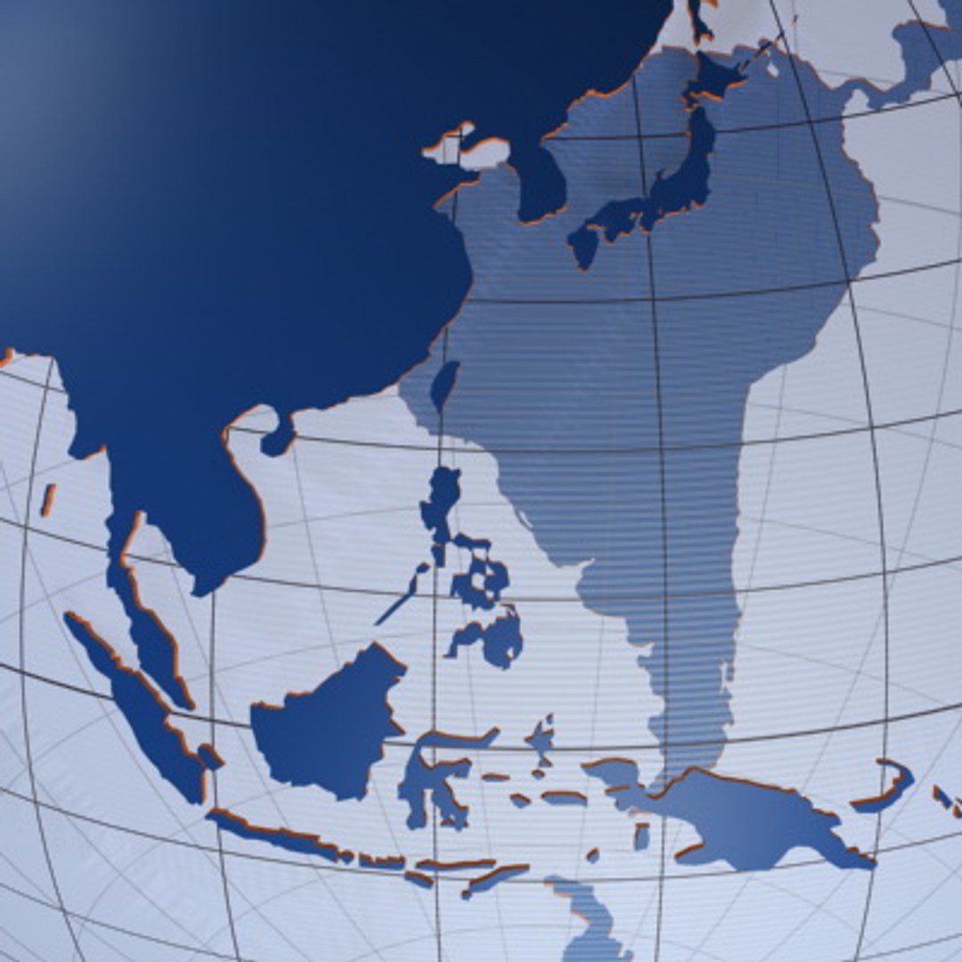 globe continents 3d model