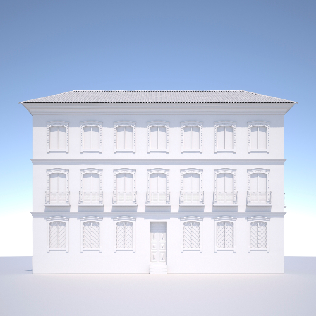 Colonial Building 3d Model