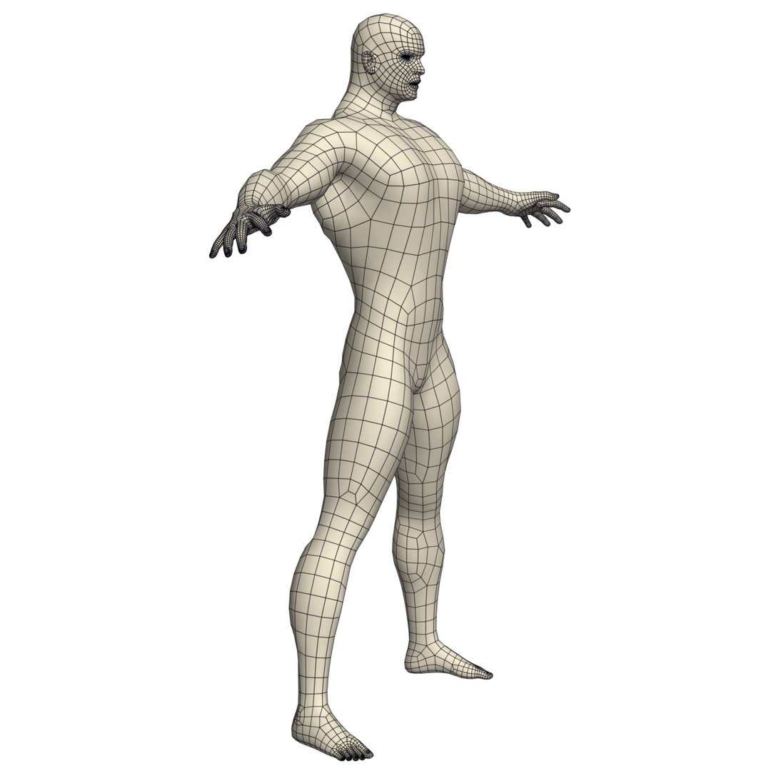 3d male superhero body man