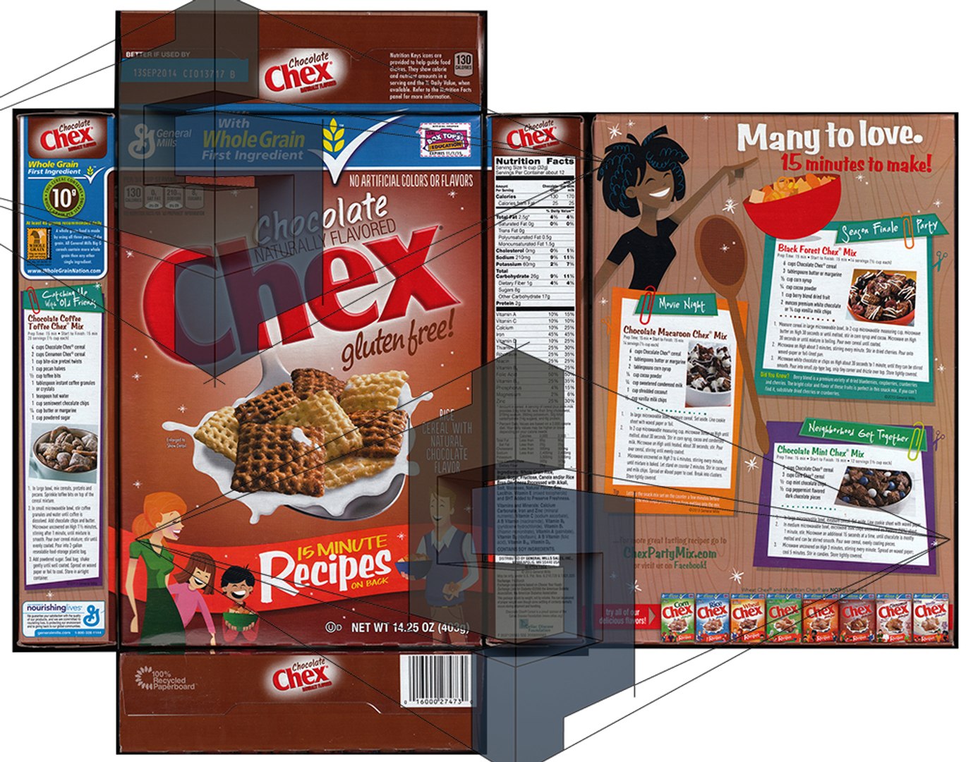 chocolate chex cereal box 3d 3ds