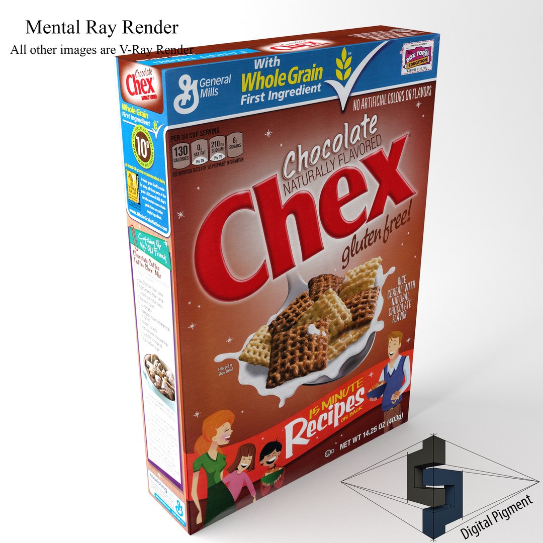 chocolate chex cereal box 3d 3ds