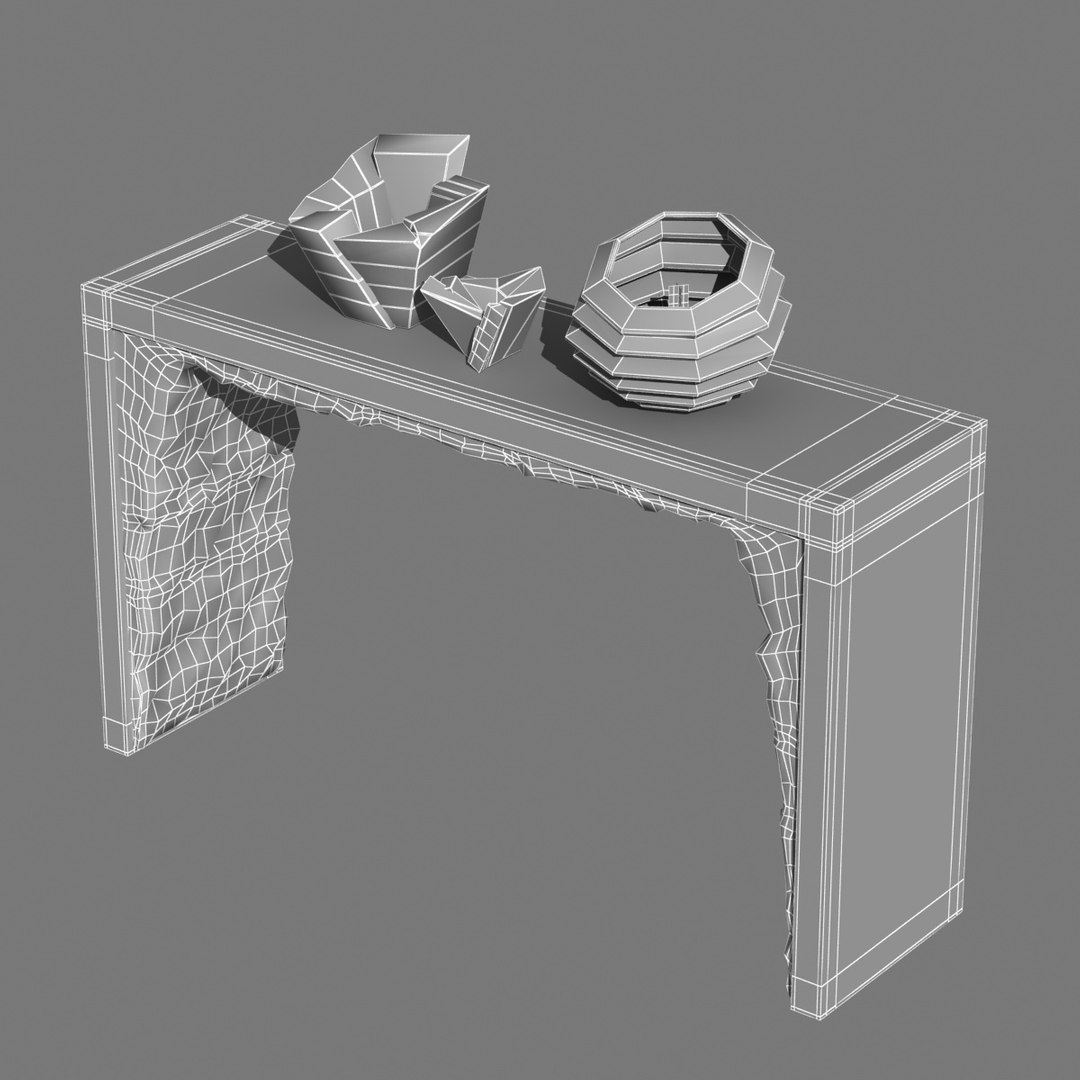 Console White Cement Rock 3D Model - TurboSquid 1178201