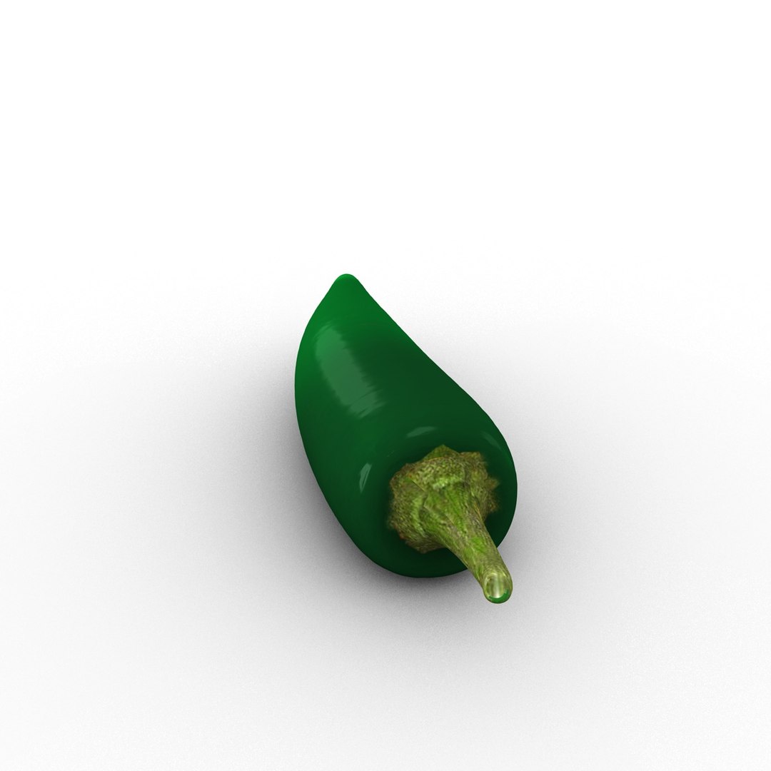 Small Green Chili 3d Model