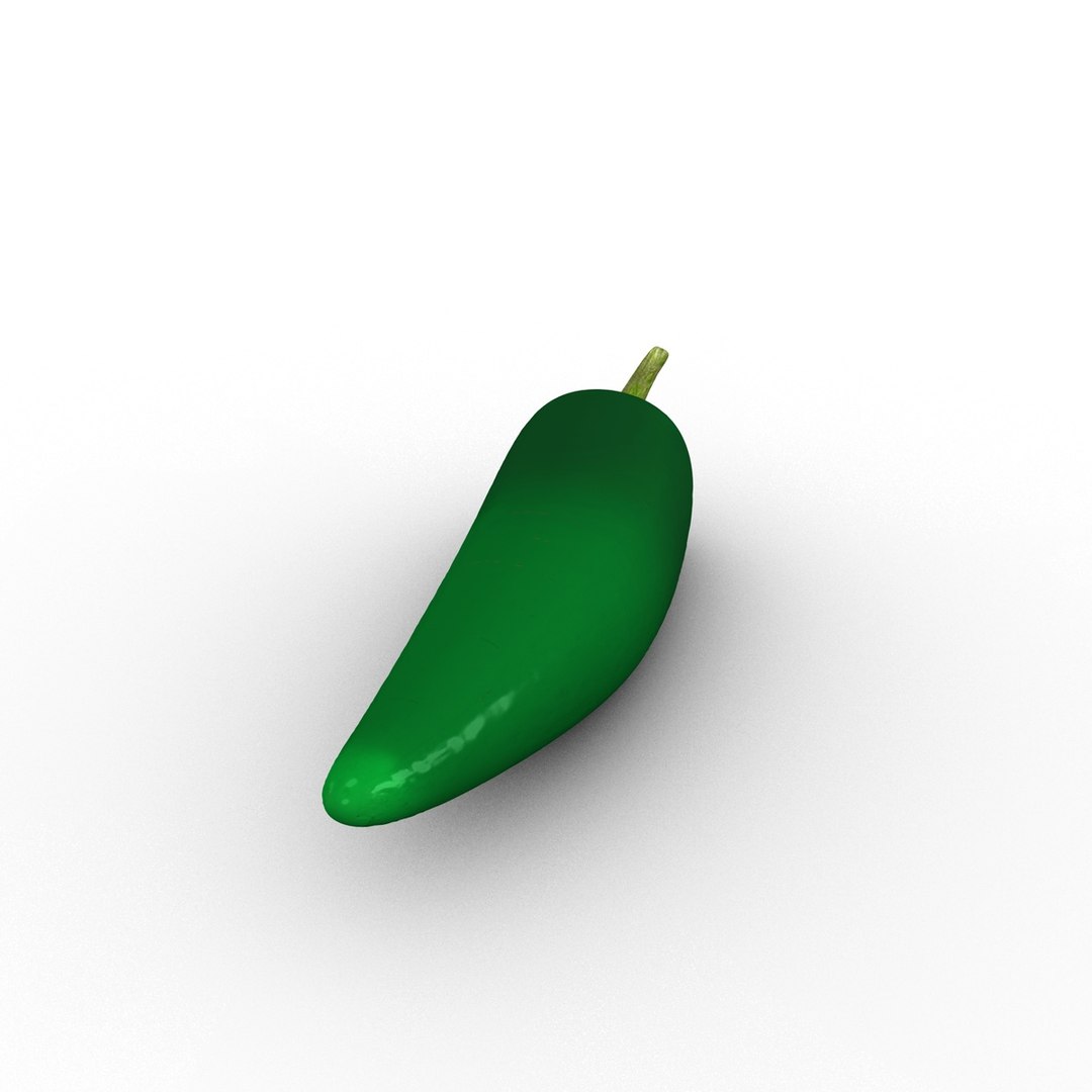 Small Green Chili 3d Model